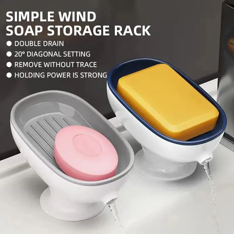 Super-Suction-Cup-Soap-Box-with-Drainage-Used-for-Bathroom-Soap-Rack ...