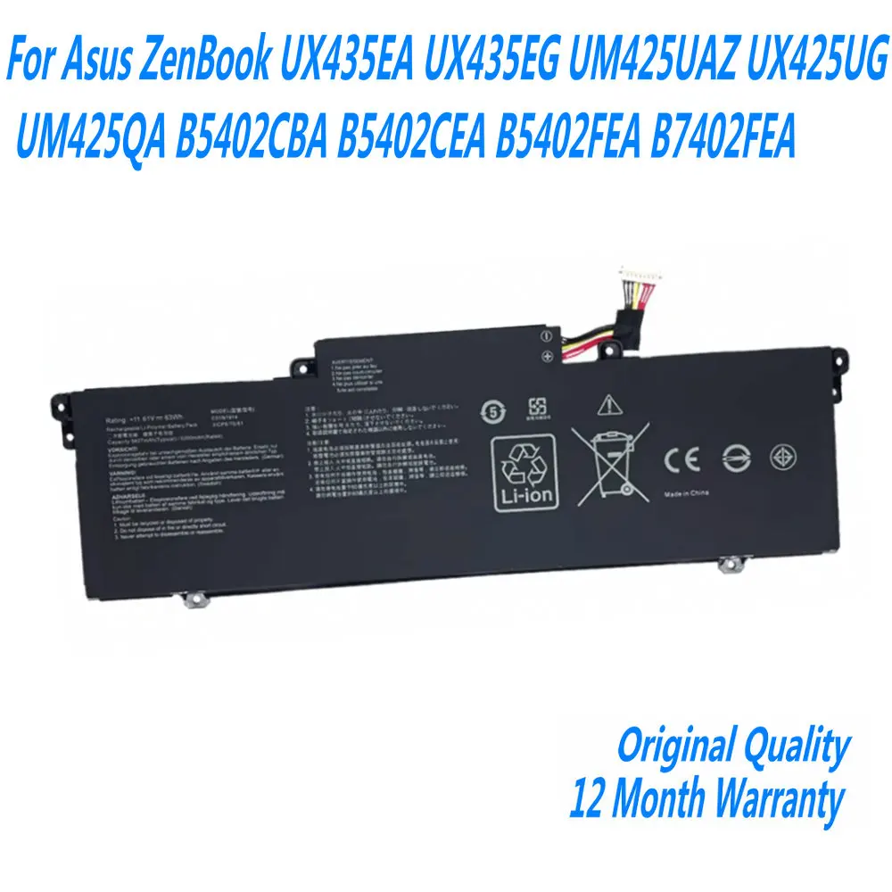 11.61V C31N1914 Laptop Battery For Asus ZenBook UX435EA UX435EG ...
