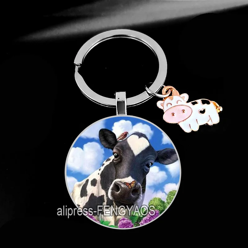cute-cow-keychain-for-unisex-A-wonderful-pastoral-life-keyrings-lovely ...