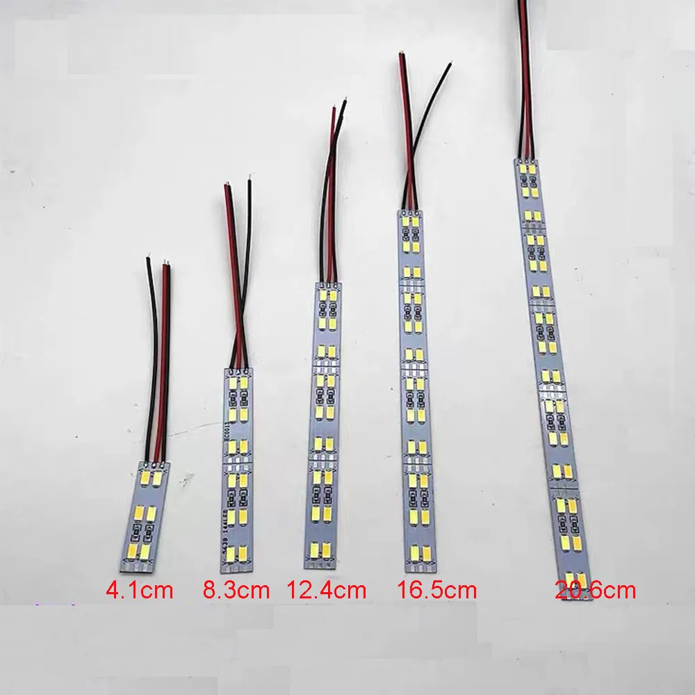 10pcs 12v 24v LED Hard Strip 4cm 8cm 12cm 16cm 20cm Double Row Rigid ...