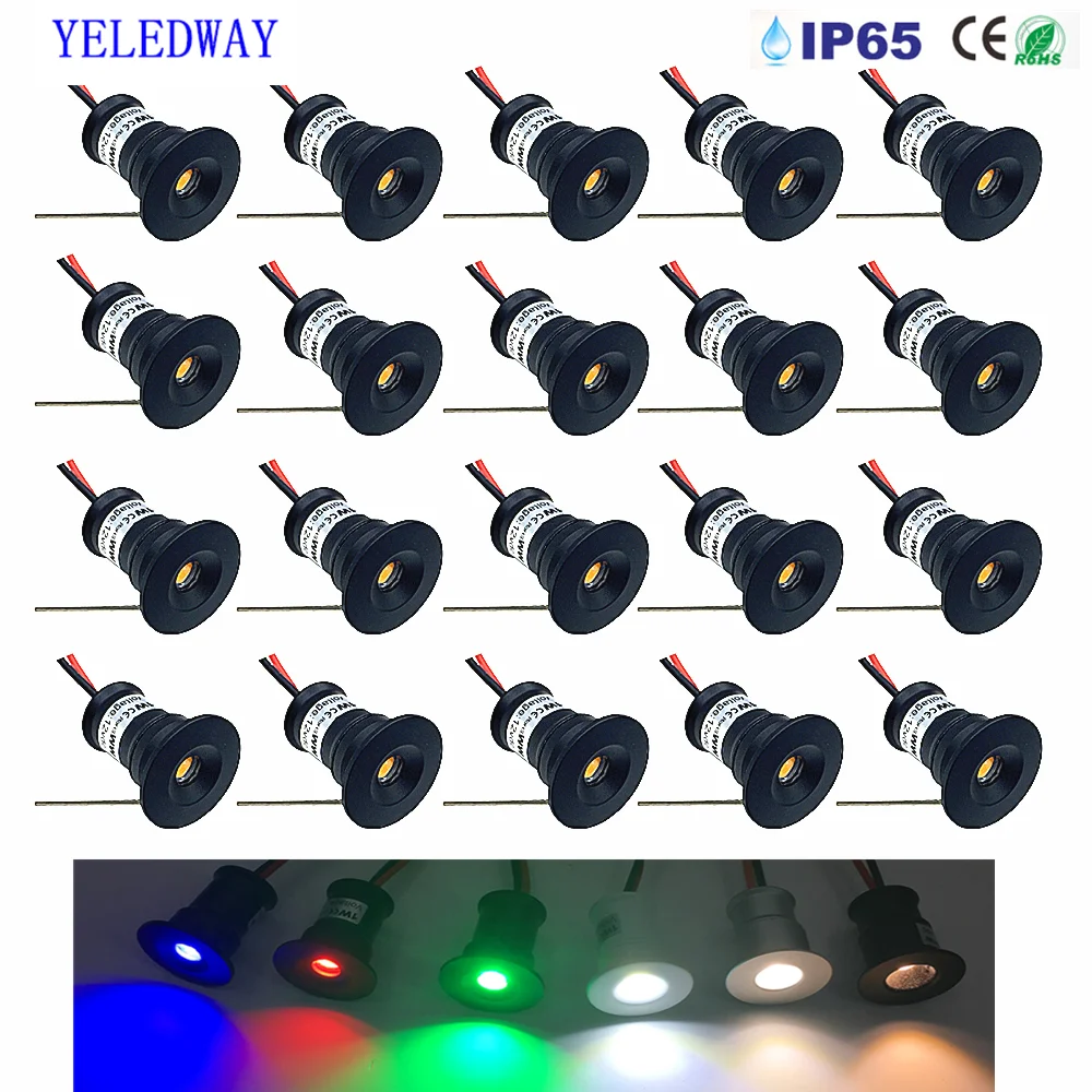 IP65 1W Mini LED Spotlight 12V Dimmable Ambient Downlight Focos Spot ...
