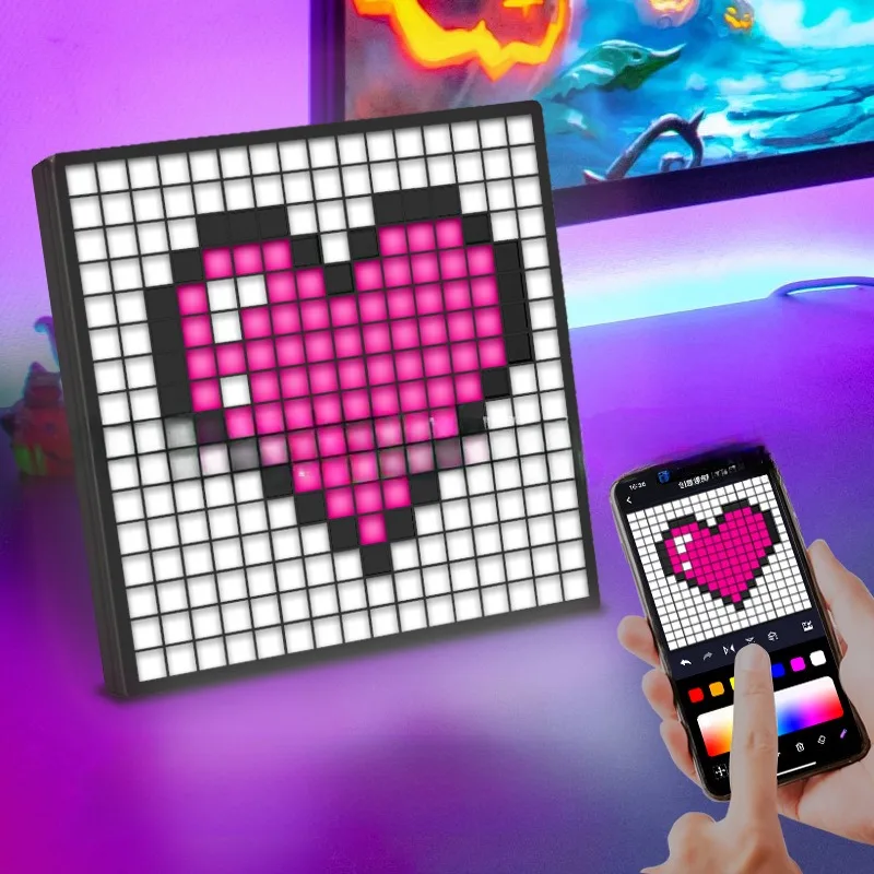 DIY-Smart-Led-Matrix-Pixel-Panel-Lamp-USB-Digital-Photo-Frame-Sign ...