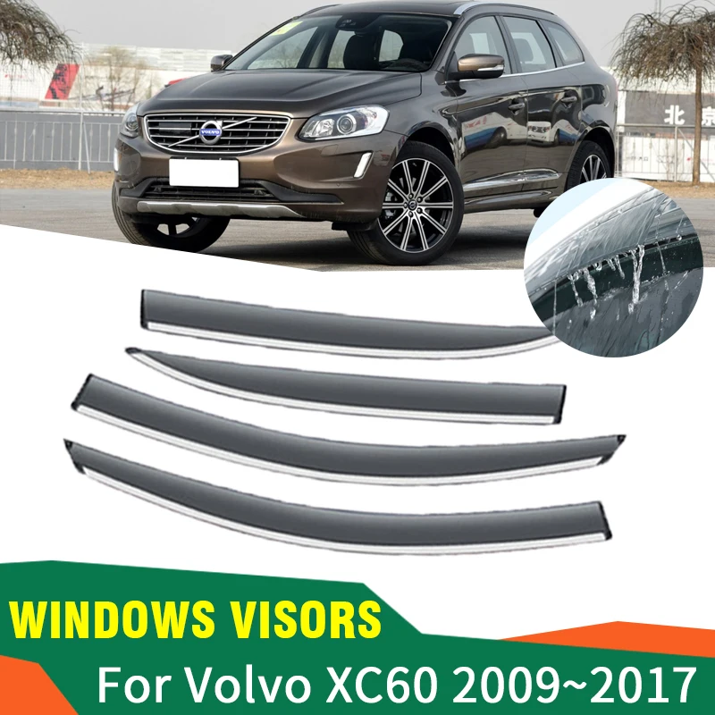 4X-Car-Deflectors-For-Volvo-XC60-Accessories-2015-2009-2017-MK1-Car ...