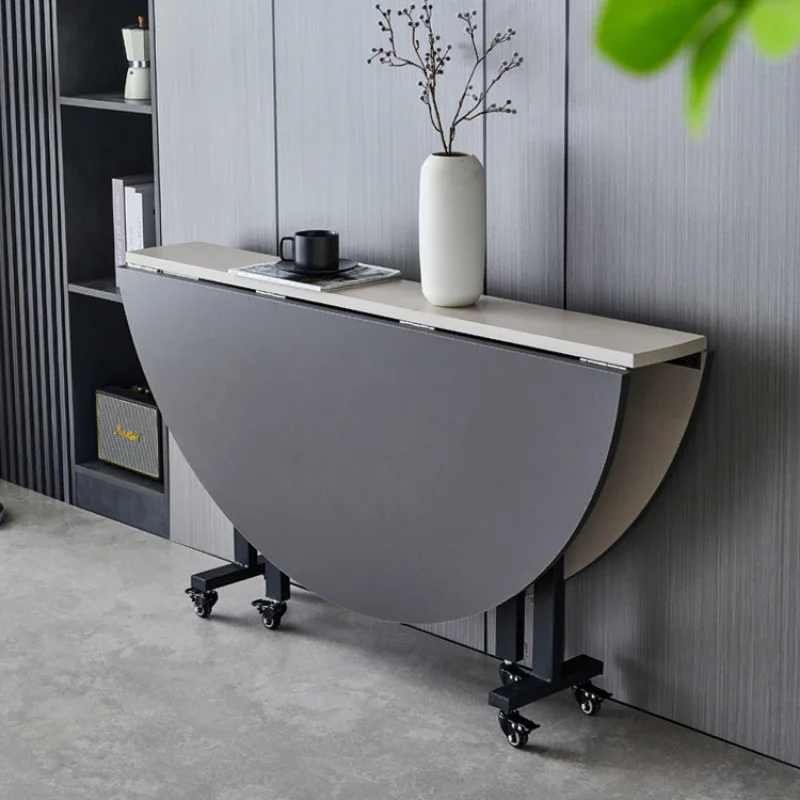 Folding-Round-Table-Multi-functional-Rotary-Table-Mobile-Big-Round ...