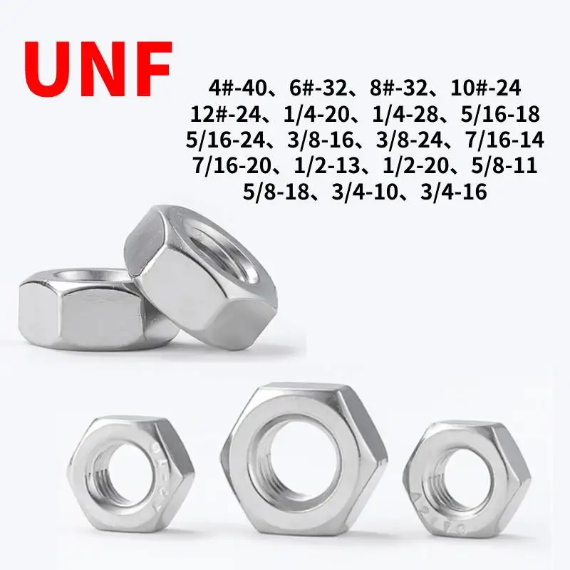 10-52-1pcs-304-Stainless-Steel-A2-UNF-US-Coarse-Fine-Thread-Hex-Hexagon ...