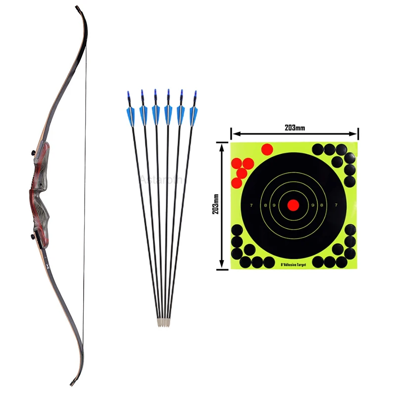 Lingyun New Bow 25 50 lb Split Bow Wooden Reverse Bow Archery Hunting ...