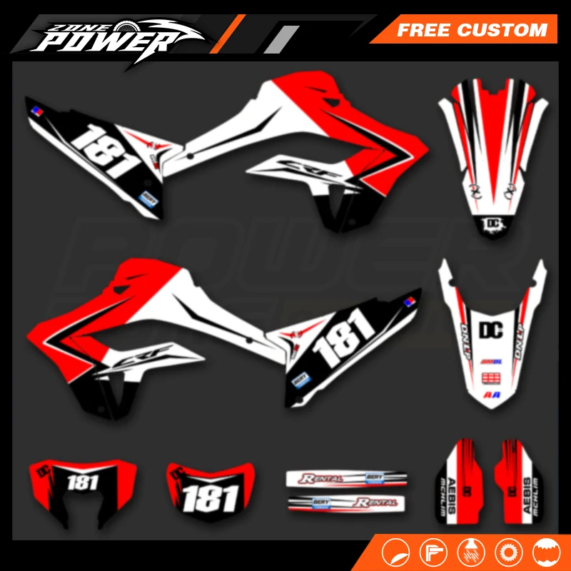 Powerzone Motorcycle Graphics for HONDA CRF Decal Stickers Kits For ...