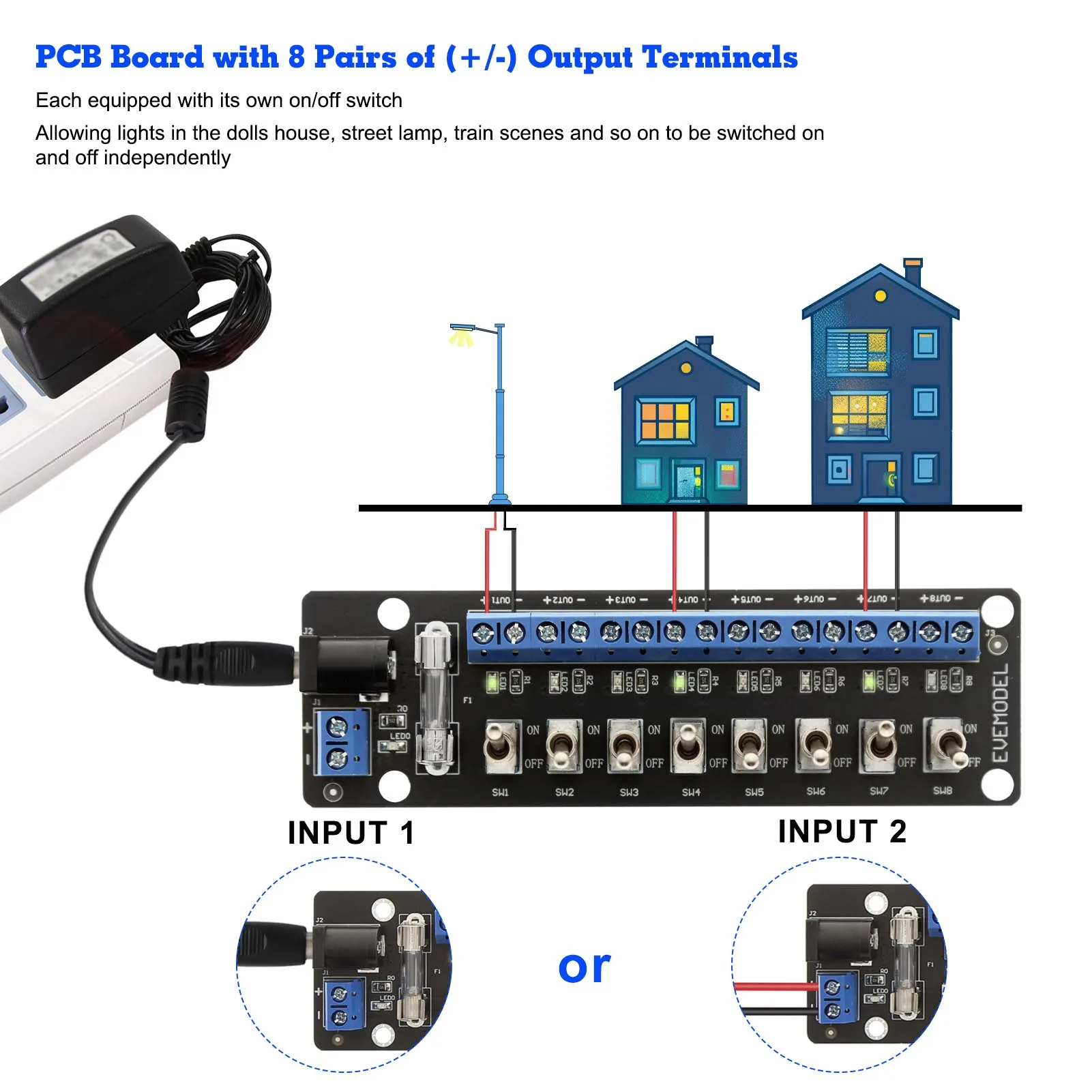 1x12 Power Distribution Board Evemodel 2 Units Power Distribution Board ...
