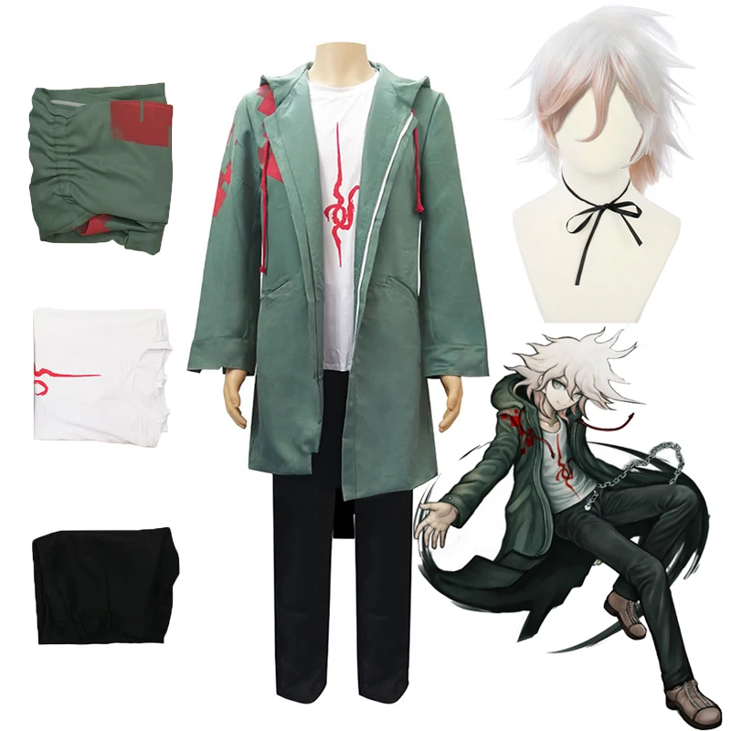 Danganronpa-2-Nagito-Komaeda-Anime-Cosplay-Costume-Game-Coat-Pants-Suit ...