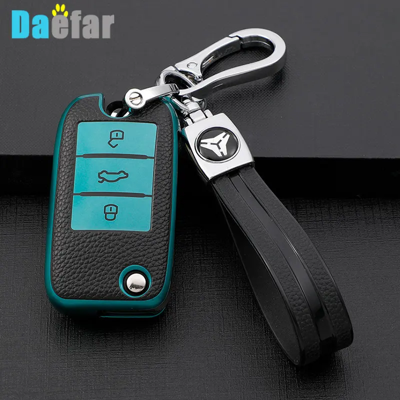 TPU Leather Car Flip Key Case Cover Bag Shell For Roewe RX5 MG3 MG5 MG6 ...