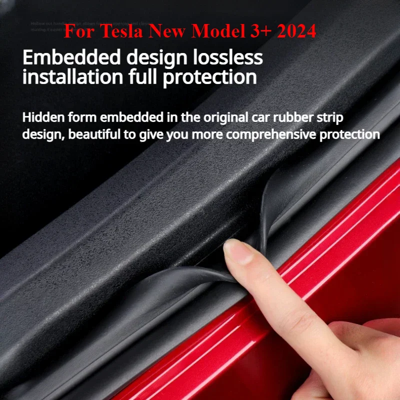 For Tesla New Model 3 Highland 2024 Car Trunk Sill Plate Protector TPE ...