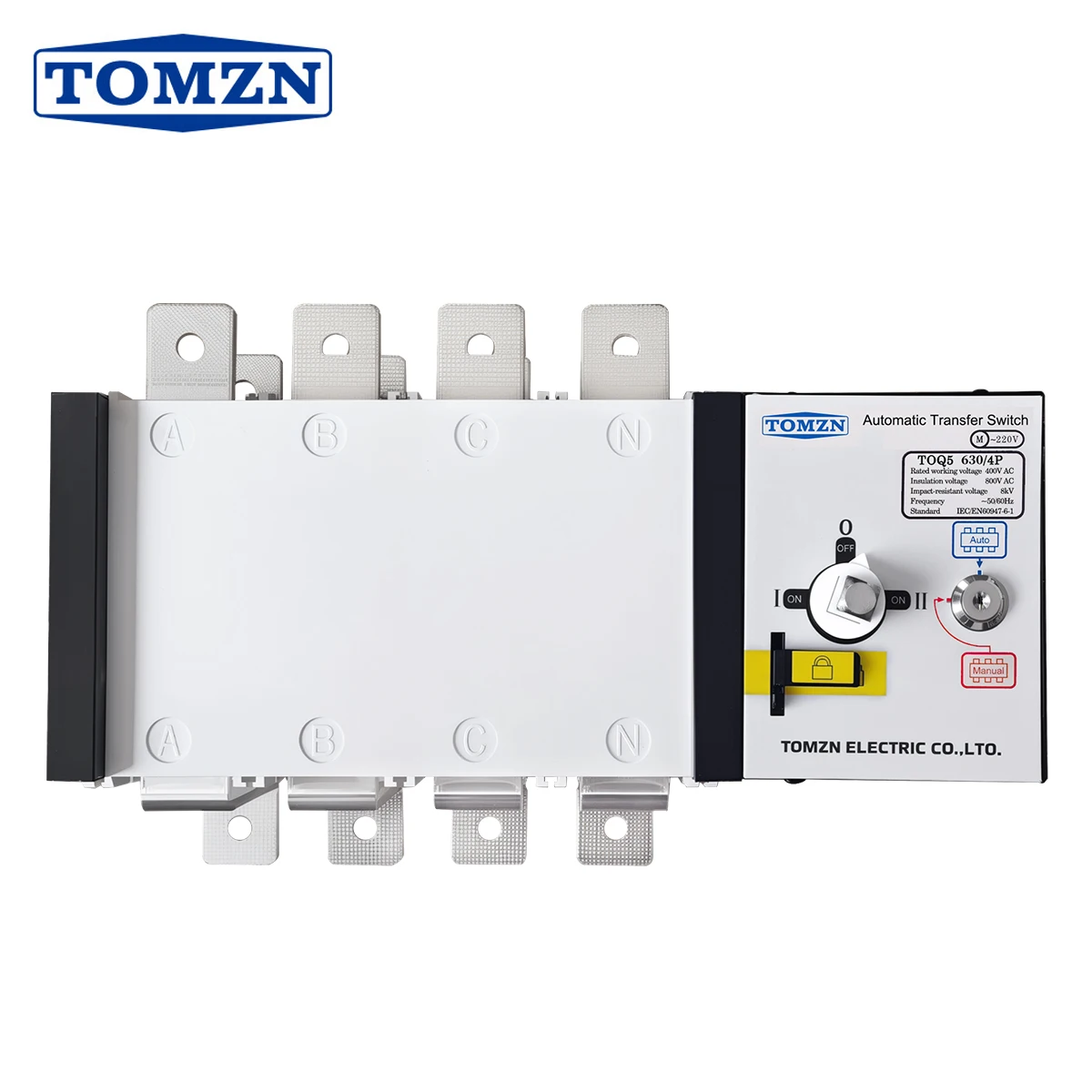 TOMZN 4P 630A high-current ATS PC Automatic Transfer Switch Electrical ...