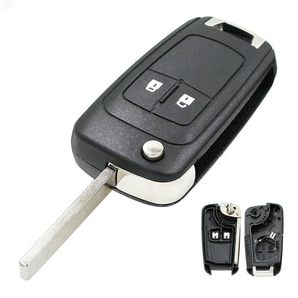 2-Button-Car-Folding-Key-Housing-Replacement-Folding-Key-For-Opel-For ...