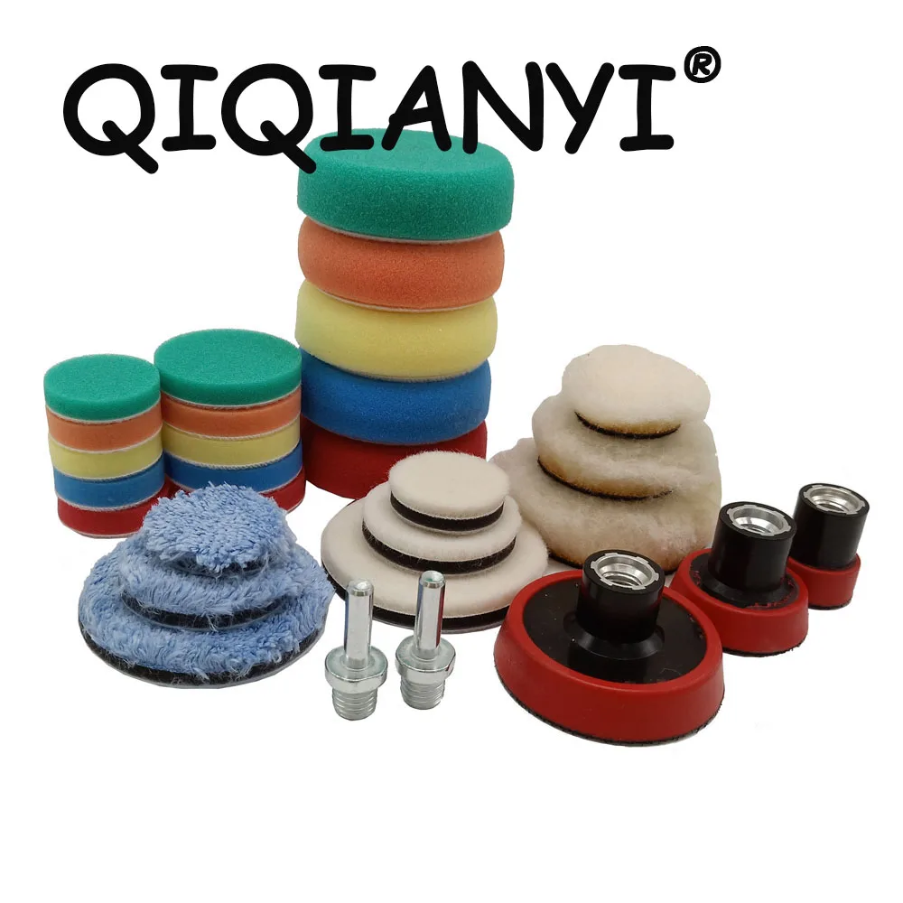 29Pcs-1inch-2inch-3inch-Mini-Buffing-Polishing-Pads-Kit-Wool-Pad-Waxing ...