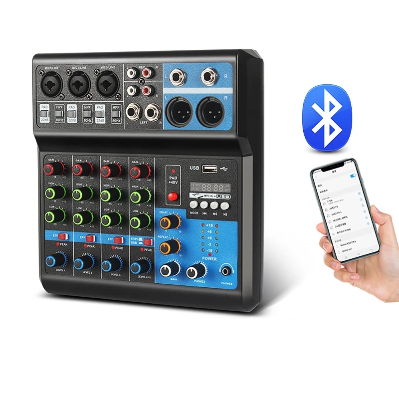5-Channel-Professional-Sound-Mixer-Computer-Recording-Free-Drive-Sound ...