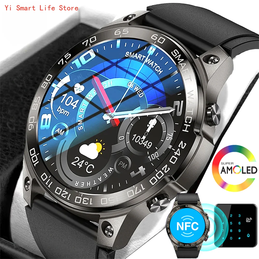 New-2023-NFC-Business-Bluetooth-Call-Smartwatch-ECG-PPG-Heart-Rate-Men ...