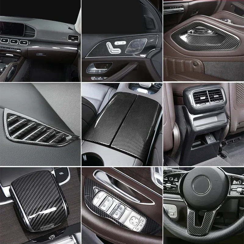 Plastic fiber trim cover for mercedes benz GLE W167 v167 gle c167 coupe ...