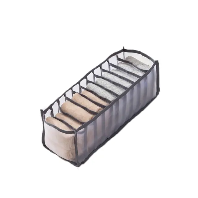 11 Compartment Home Collapsible Underwear Storage Box Nylon Organizing ...