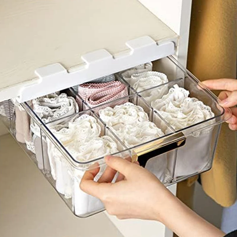 Wardrobe Armoire Storage Box Hanging Sock Organizer Compartment Sock ...