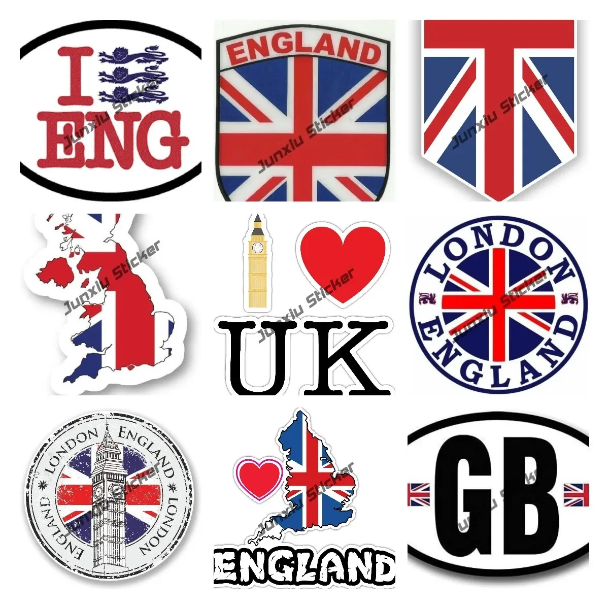 England-British-Flag-Sticker-Country-Outlines-with-Flag-UK-GB-Car-Decal ...