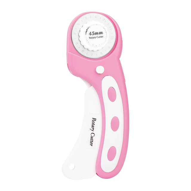 KRABALL-Kit profesional de cortador rotativo de tela rosa con alfombrilla de corte A3, cuchillas ...