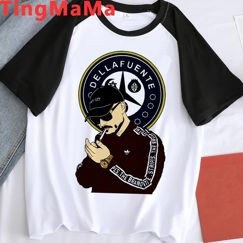 Camiseta de rapero delafuente para hombre, ropa de calle de Hip Hop ...
