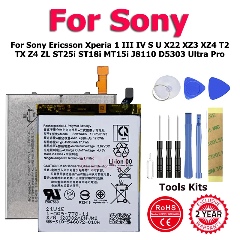 XDOU SNYSAC5 BA800 Battery For Sony Ericsson Xperia 1 III IV S U X22 ...