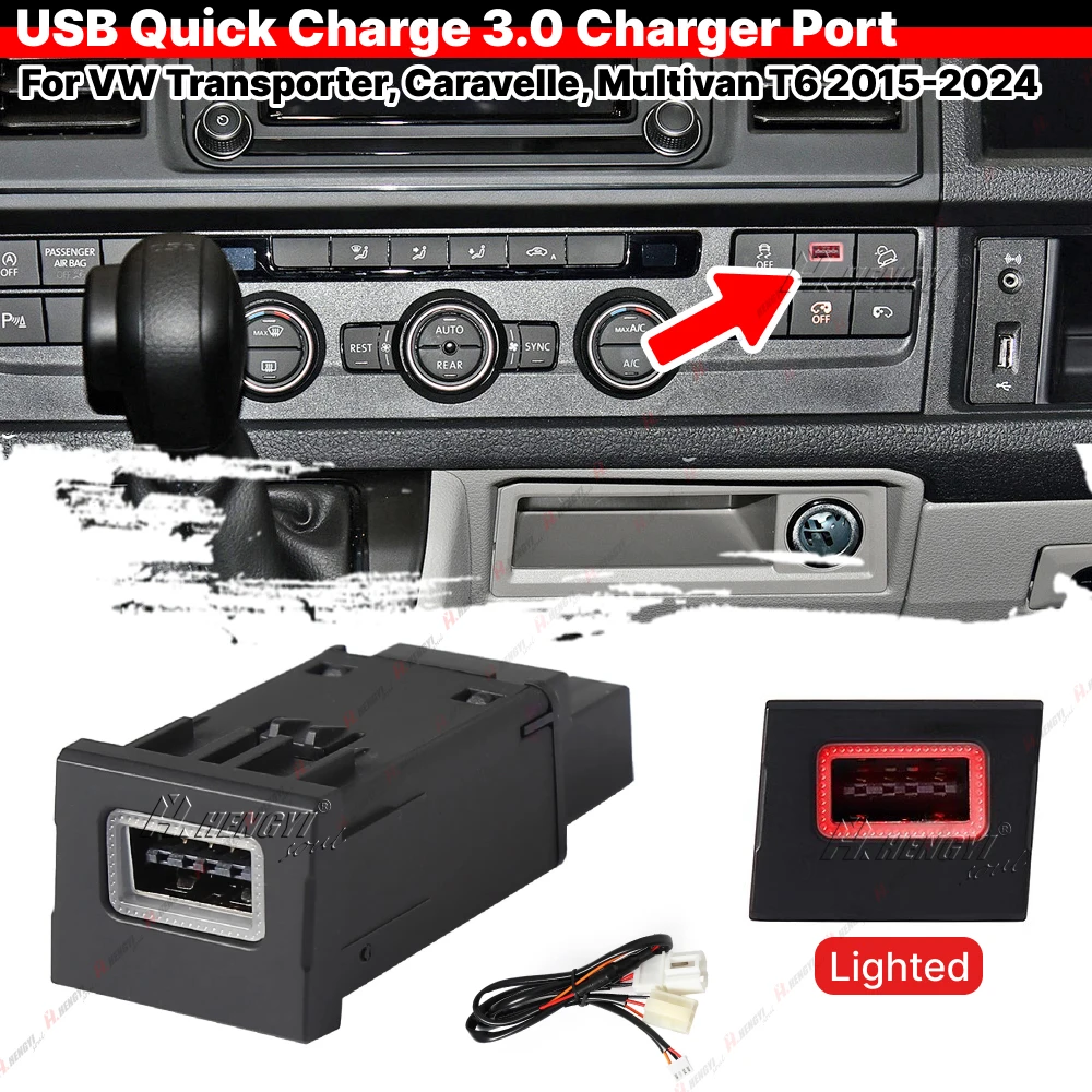 Center-Console-Switch-Button-Upgrade-Convert-USB-A-QC3-0-Port-Socket ...