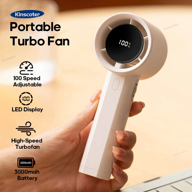 KINSCOTER-High-Speed-Turbofan-100-Speed-Turbo-Hand-Fan-Cooler-Personal ...