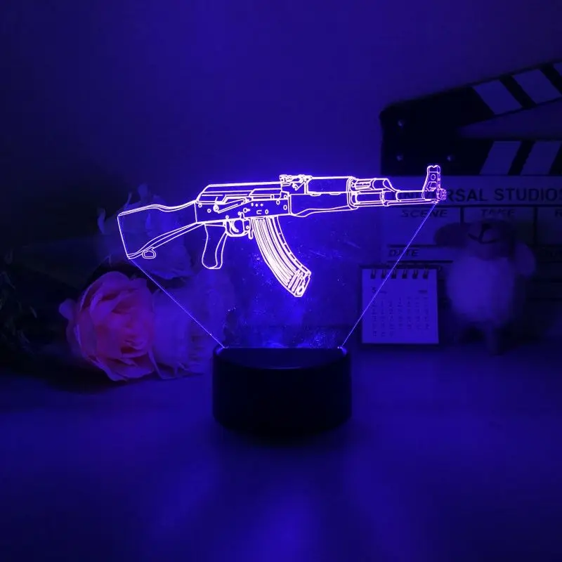RGB-Gun-3D-Night-Light-Gaming-Room-for-Bedroom-Decor-Light-Cute ...