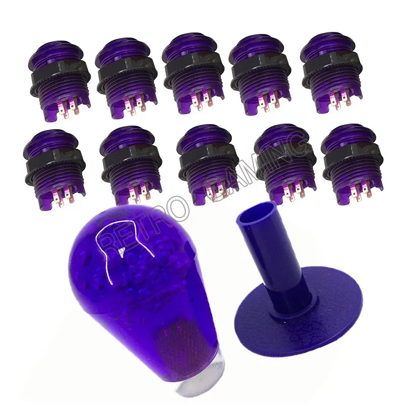 12V-LED-lighting-BL-Push-Button-arcade-parts-purple-Joystick-Bat-Top ...