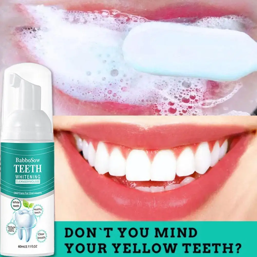 60ml Toothpaste Whitening Foam Foaming Toothpaste Intensive Stain ...