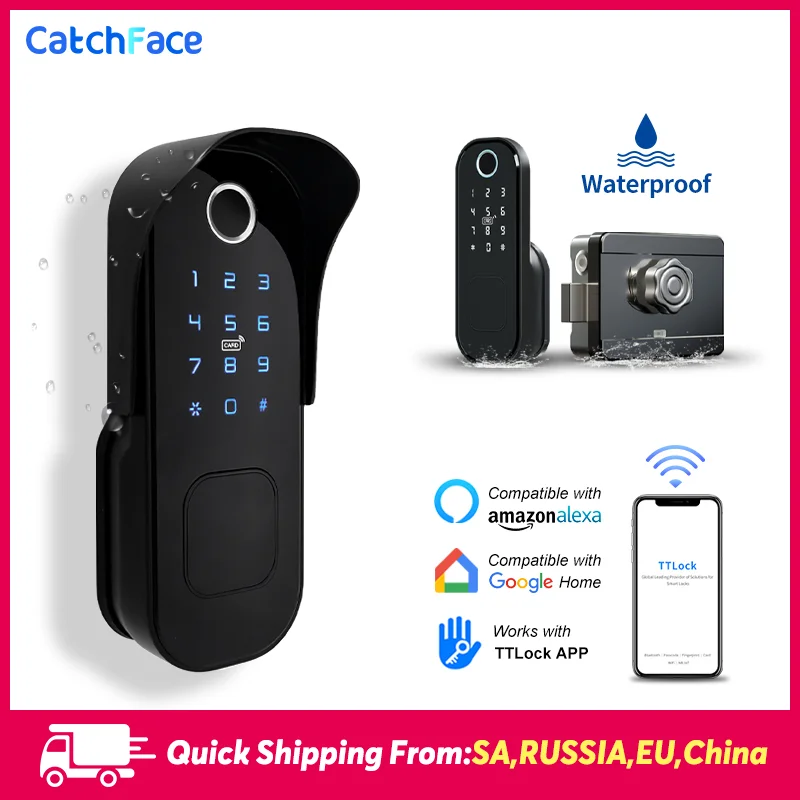 Fingerprint Door Lock Waterproof Outdoor Gate Bluetooth Lock Tt Lock ...
