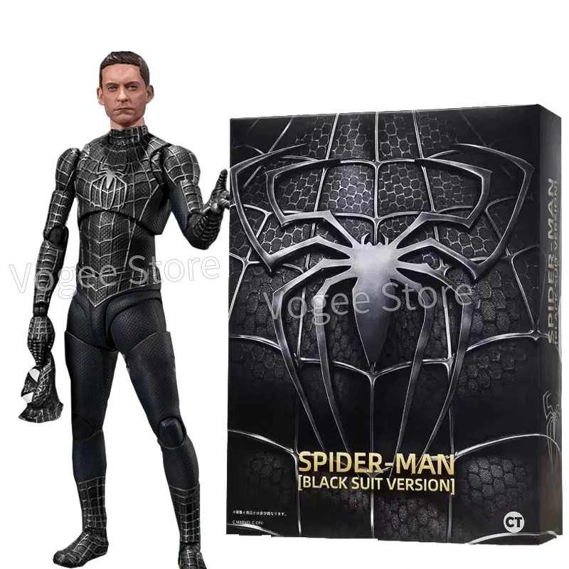 Ct-Spider-Man-Black-Suit-Version-S-H-Figuards-Spiderman-Venom-Shf-Tobey ...