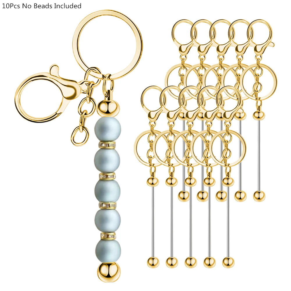 10-Pieces-Metal-Beadable-Keychain-Bars-Blanks-for-Beads-Pendant-Jewelry ...