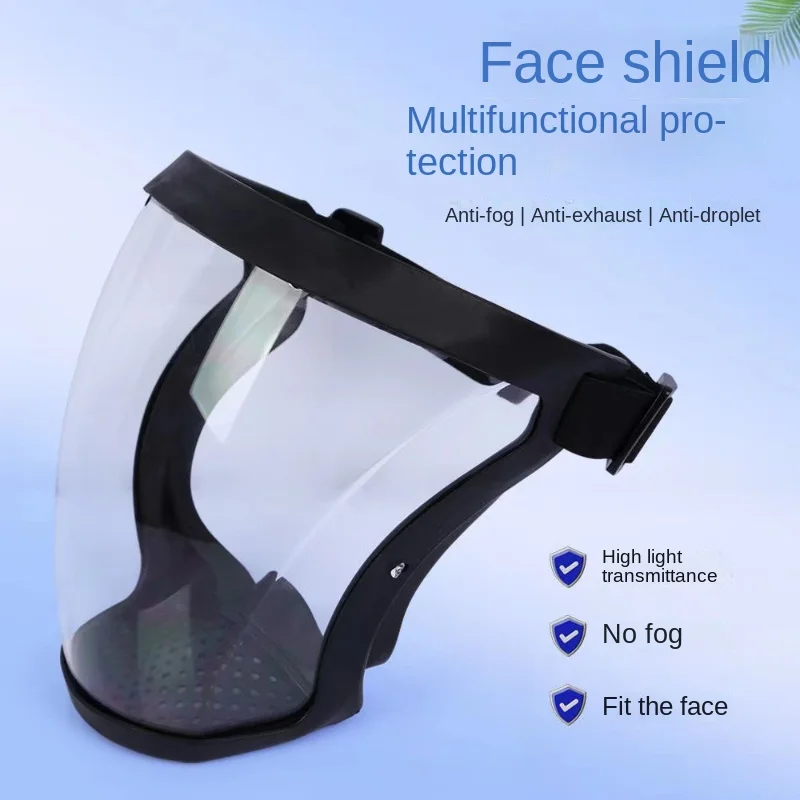 1pcsBlack-Kitchen-Anti-splash-Face-Mask-Transparent-Full-Face-Shield ...