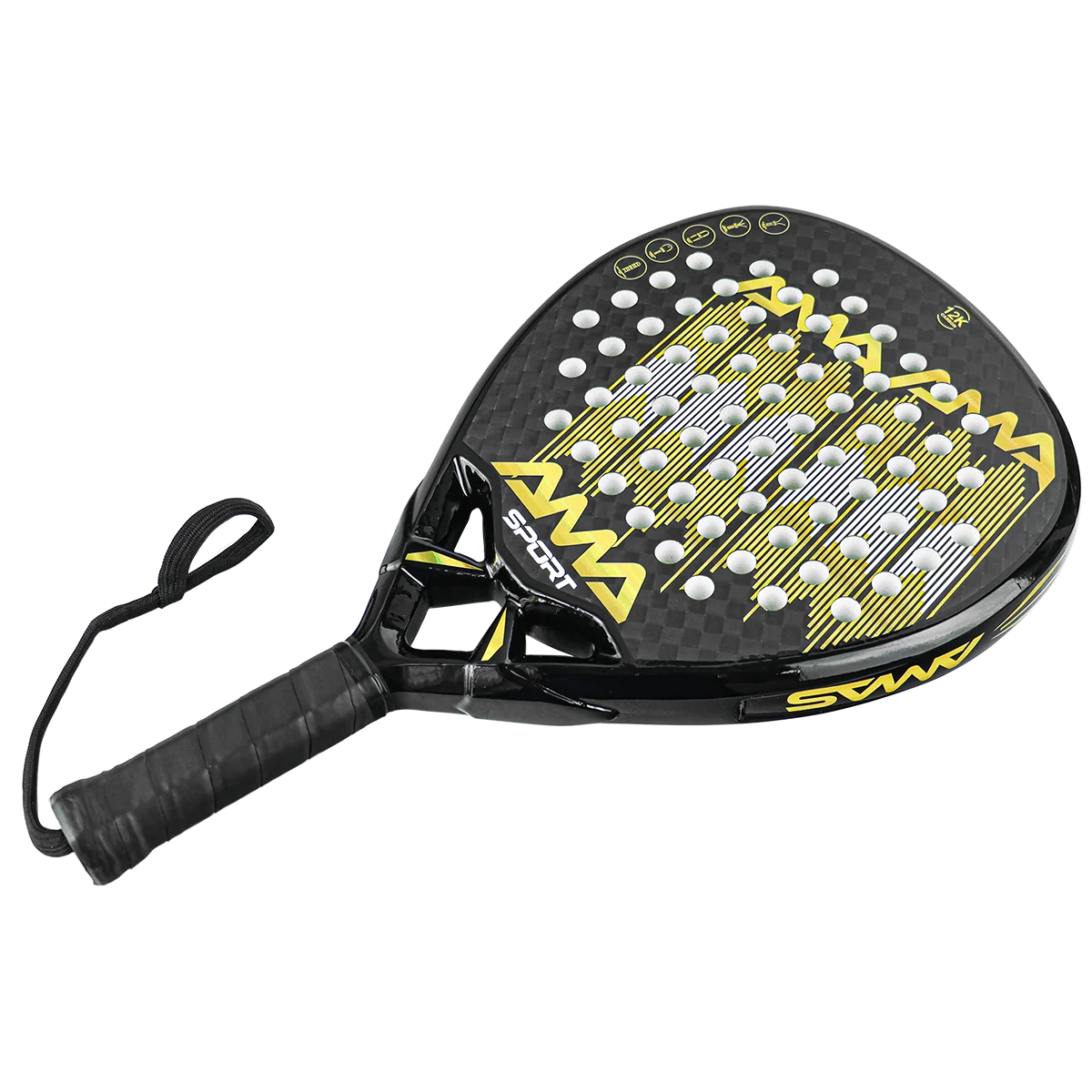 AMASPORT Paddle Tennis Racket Dynamic Air Flow Design High Density EVA ...