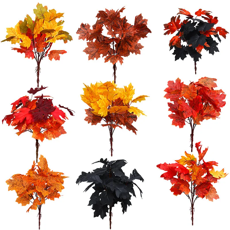Artificial-Fall-Maple-Leaf-Branch-Autumn-Floral-Bouquets-for-Home ...