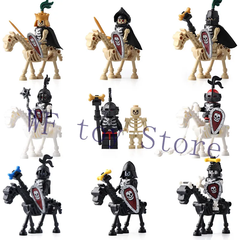 Medieval-Castle-Skeleton-Knights-Mini-Action-Figures-Building-Blocks ...