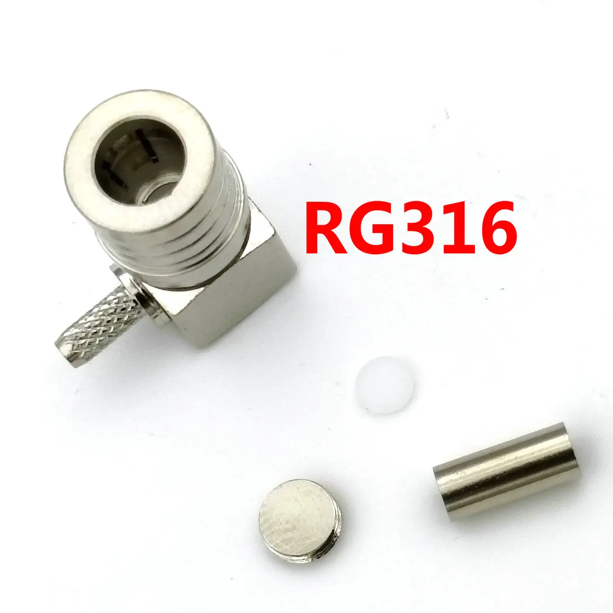 20PCS-100PCS-COPPER-RF-Coaxial-Right-Angle-QMA-Male-for-RG174-RG316 ...