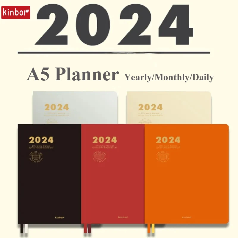 Kinbor-New-2024-A5-Daily-Work-Plan-Time-Notebook-Self-disciplined-Clock ...