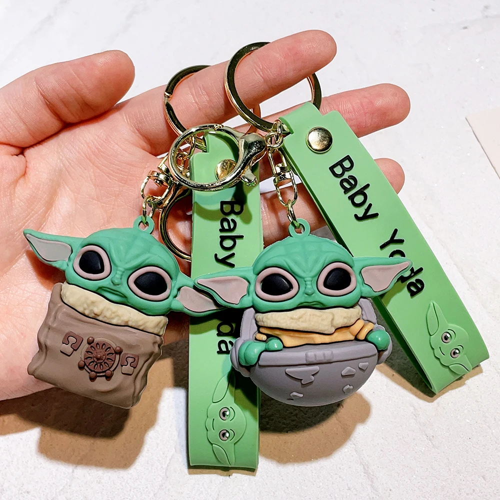 Disney-Star-Wars-Baby-Yoda-Keychain-Cartoon-Anime-Mandalorian-Figure ...