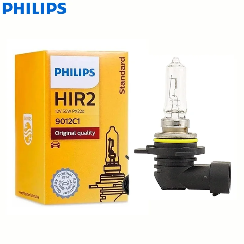 Philips 9012 HIR2 12V 55W PX22d Standard Auto Headlight Halogen DRL Car Original Lamp ECE ...