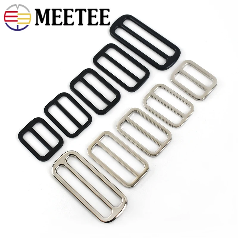 10/20pcs 25-50mm Straps Metal Tri Glide Adjust Buckles Bag Webbing ...