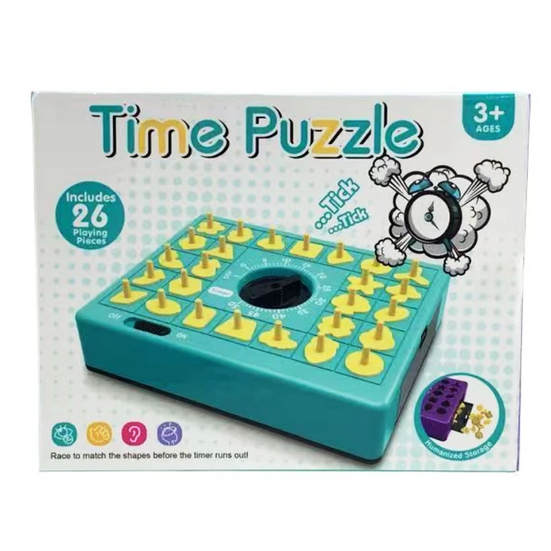 Children-Time-Board-Puzzle-Toy-Shape-Matching-Popup-Tray-Toy-Set-with ...