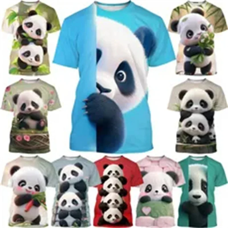 Hot-Selling-New-Panda-3D-Printed-T-shirt-Cartoon-Animal-Pattern-Graphic ...