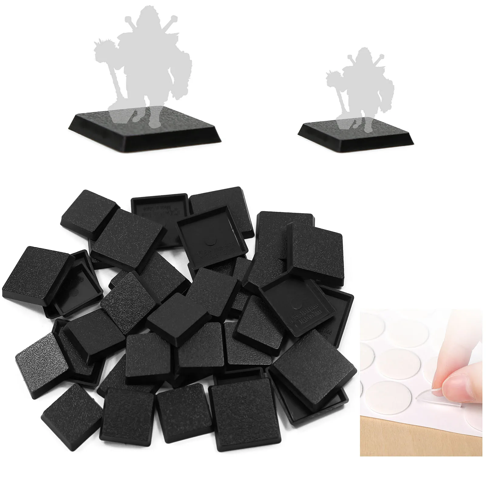 80pcs Mixed 20mm and 25mm Square Model Bases for Wargames Table Games ...