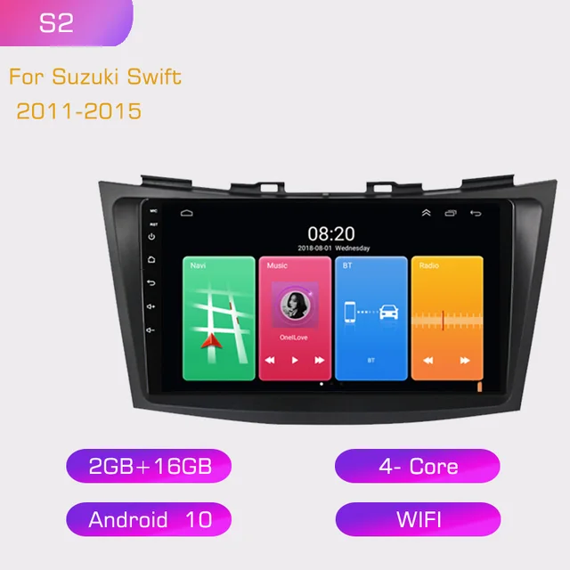 2din 8G+128G Android 10 Car Radio Multimedia Player Carplay Auto GPS ...