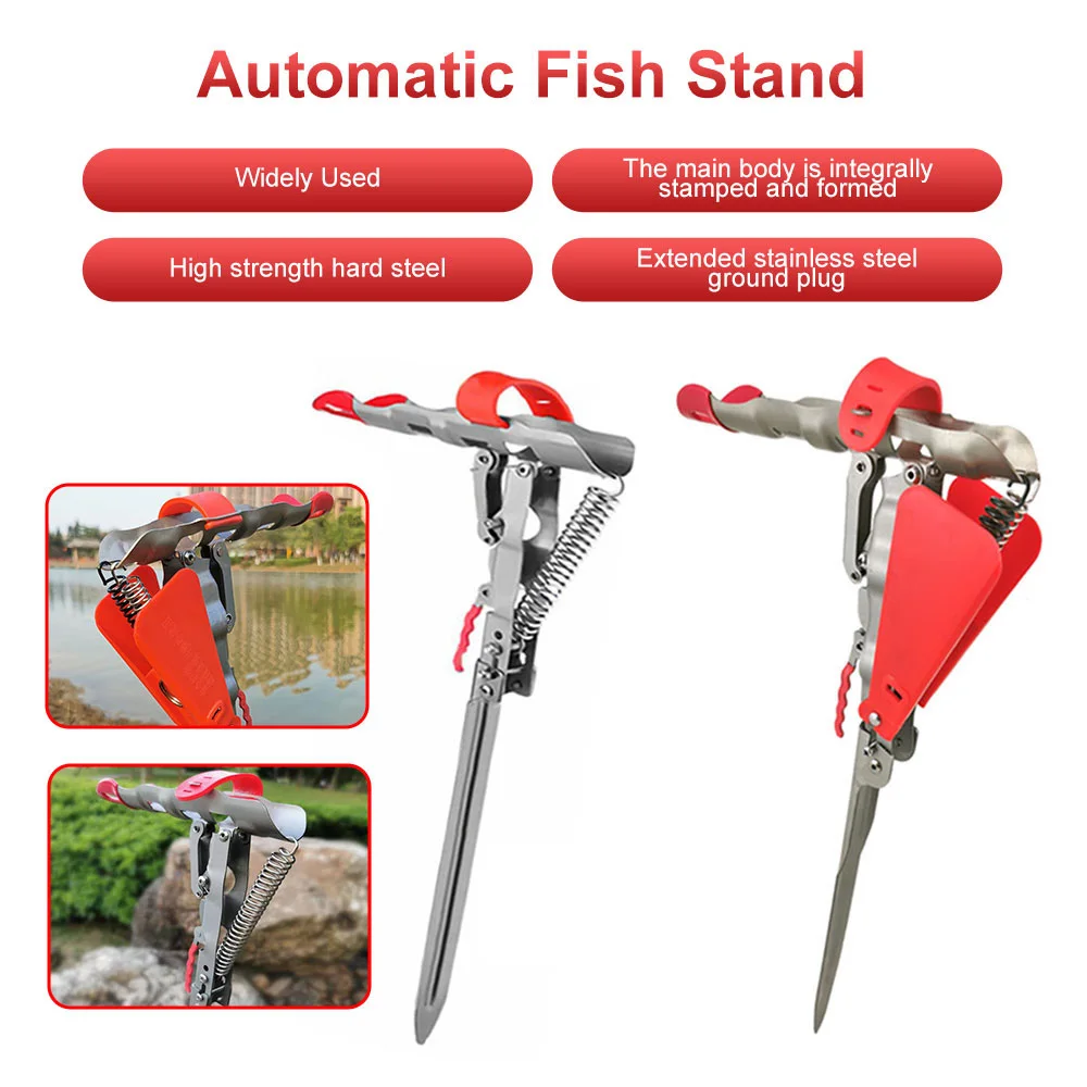 Automatic Fishing Bracket Sea Pole Throwing Rod To Insert Spring ...