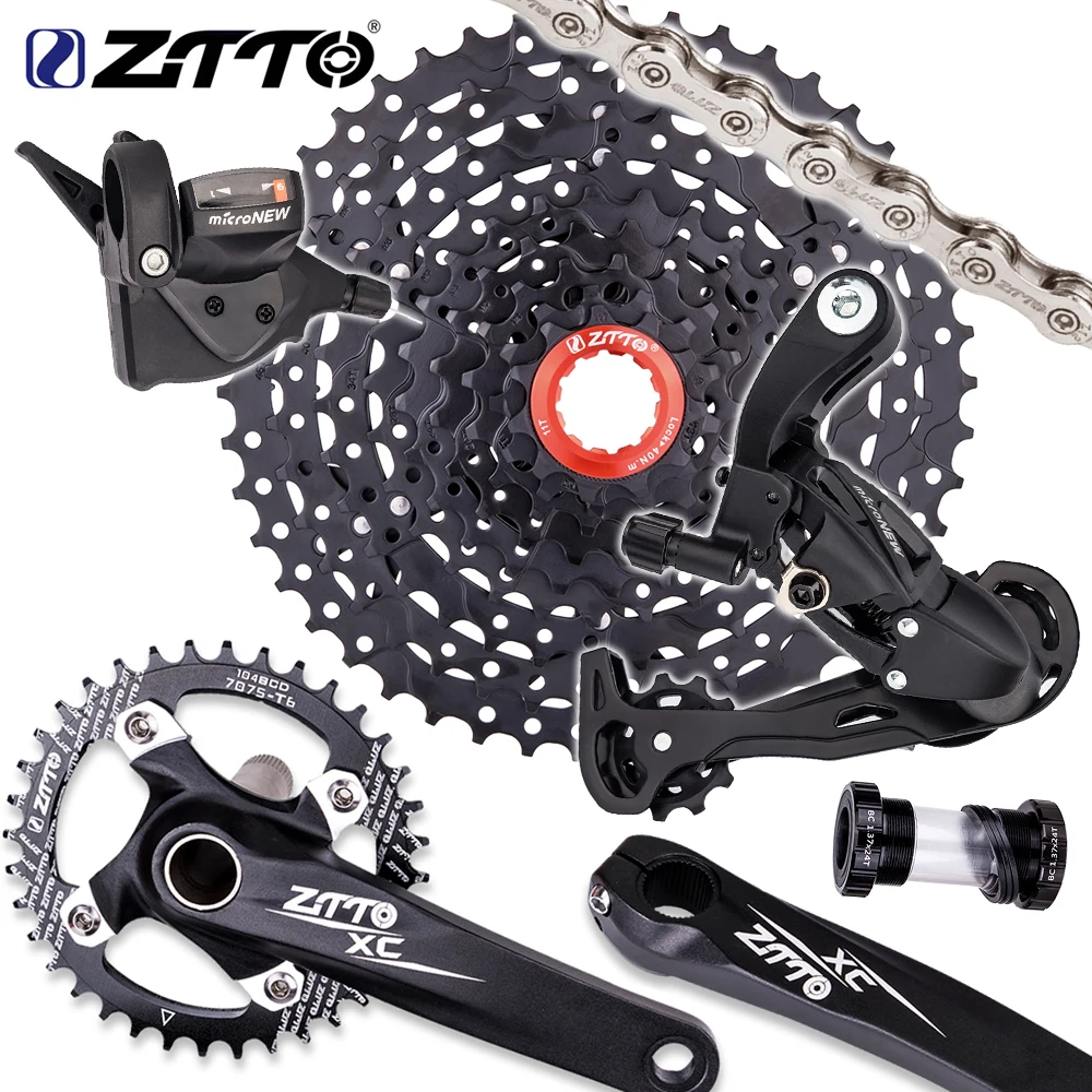 ZTTO-MTB-9-Speed-Bicycle-Crank-Cassette-Shifter-9S-Rear-Derailleur ...